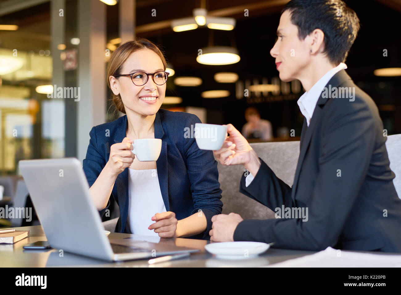 Coffee Break at Cozy Cafe Stock Photo - Alamy