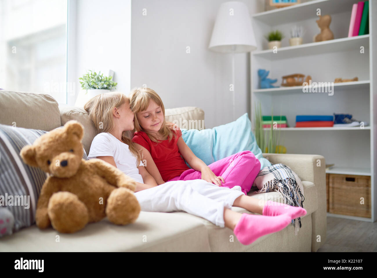 Secrets of Little Girls Stock Photo - Alamy