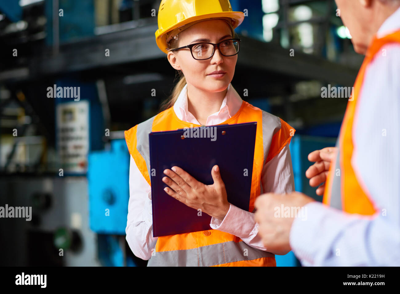 Safety Inspection at Factory Workshop Stock Photo - Alamy
