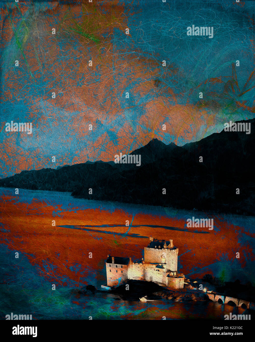 Scottish castle painting hi-res stock photography and images - Alamy