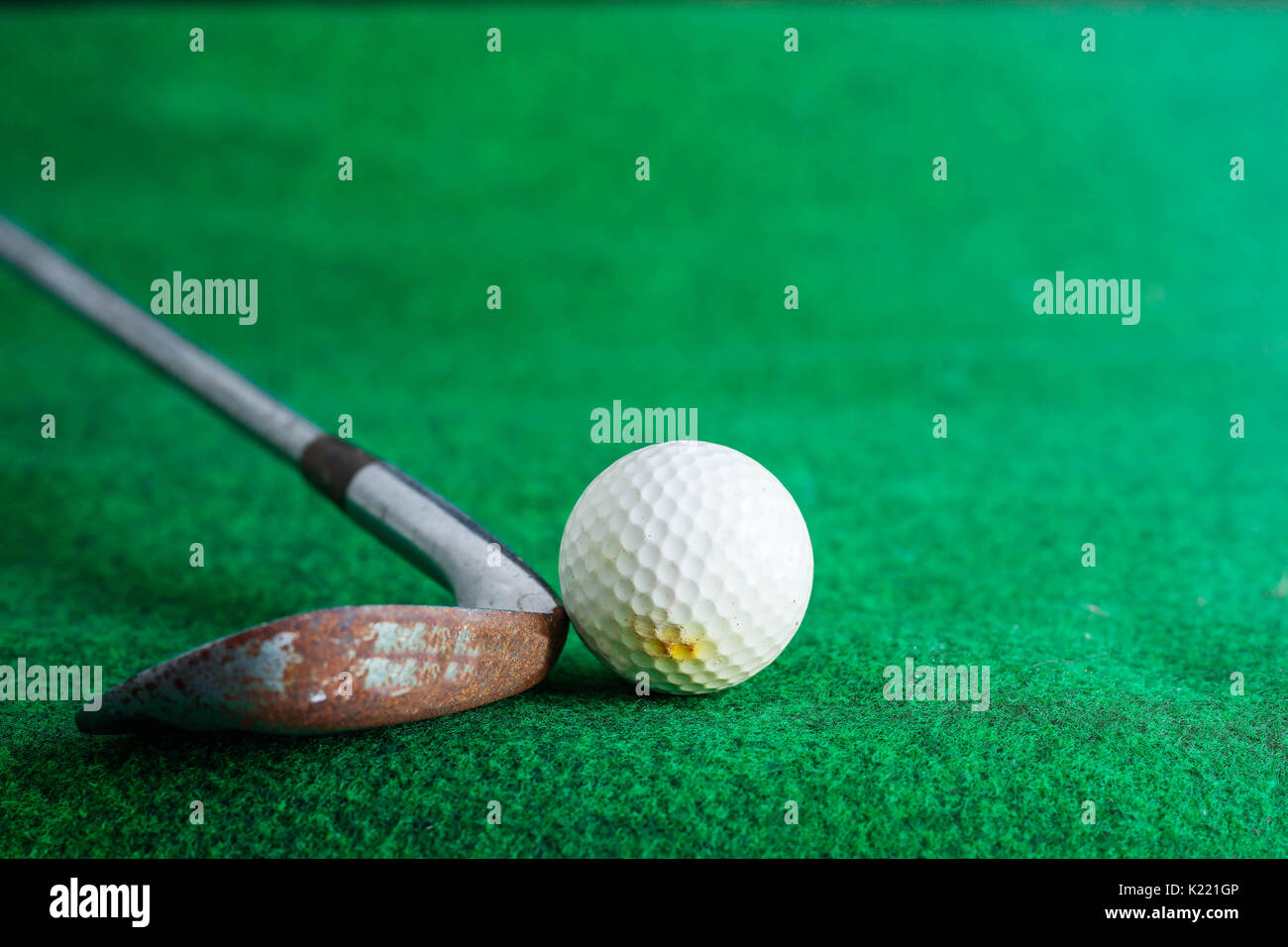 Old golf cart and rust on grass Stock Photo - Alamy