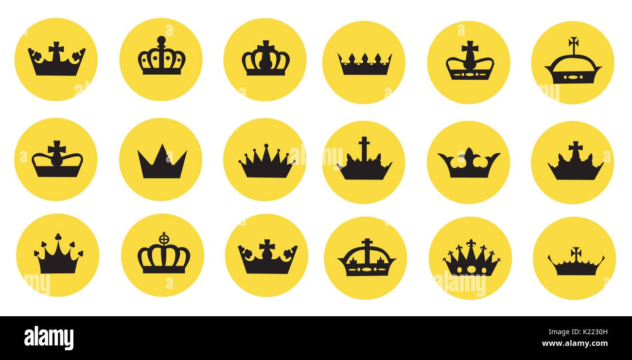 Vector illustration of different crowns Stock Vector Image & Art - Alamy