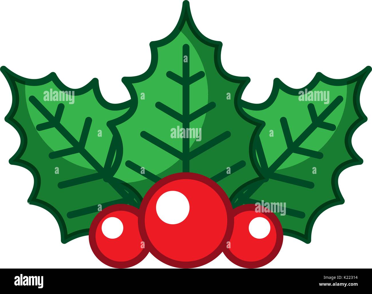 christmas decorative leaf icon Stock Vector Image & Art - Alamy