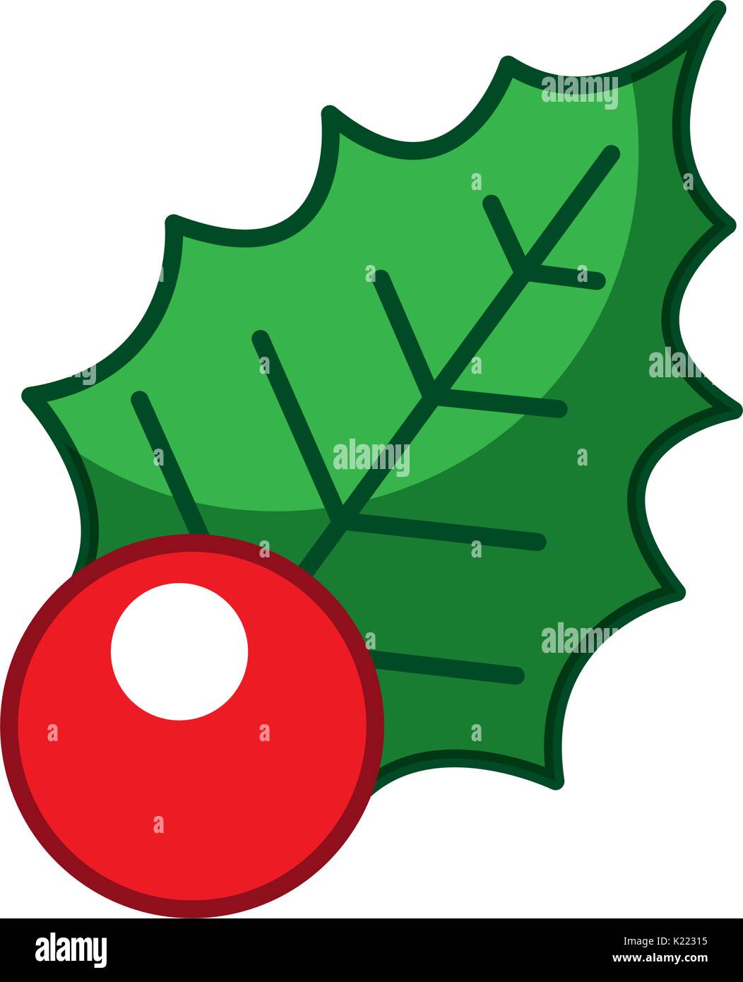 christmas decorative leaf icon Stock Vector Image & Art - Alamy