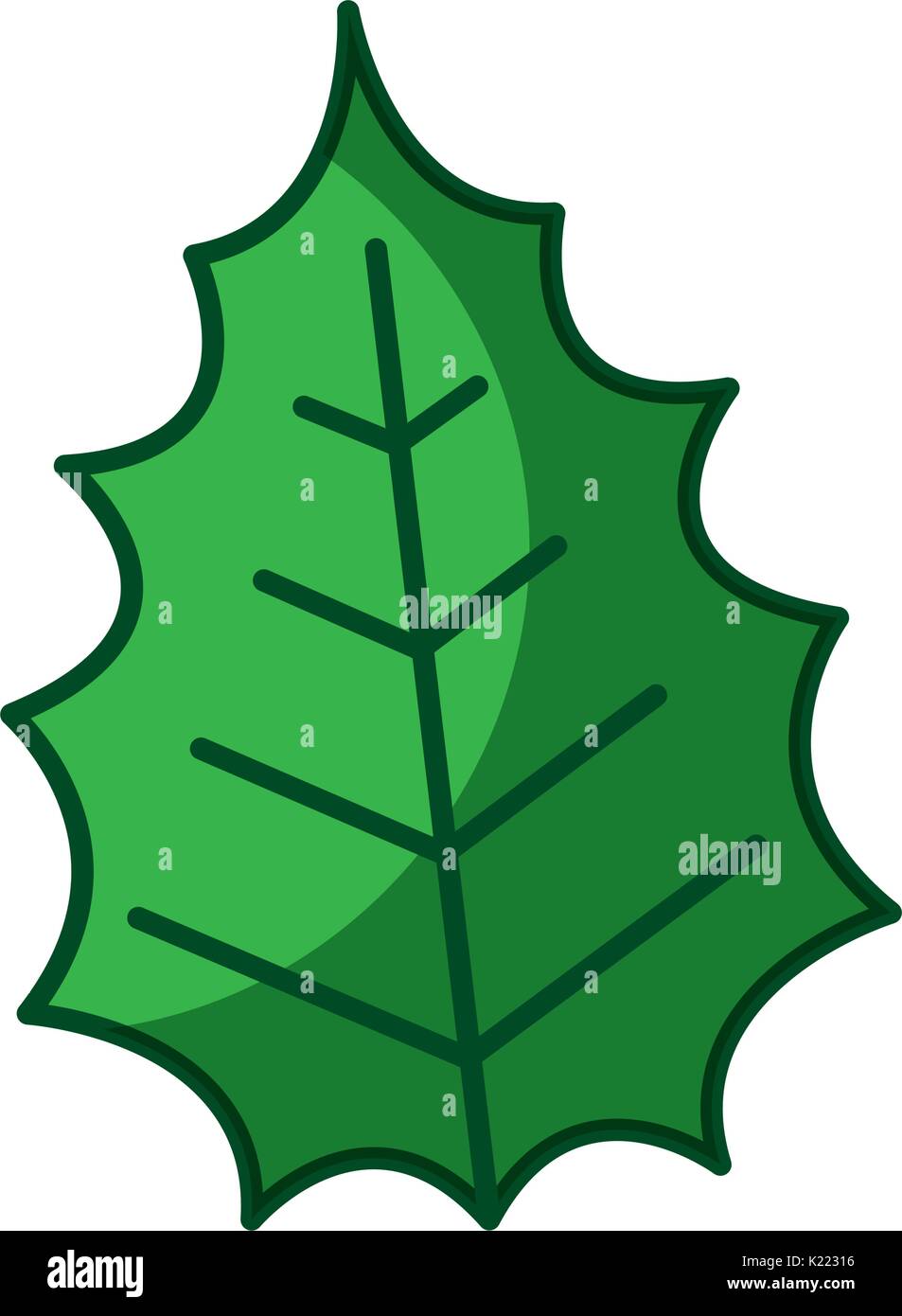 christmas decorative leaf icon Stock Vector Image & Art - Alamy