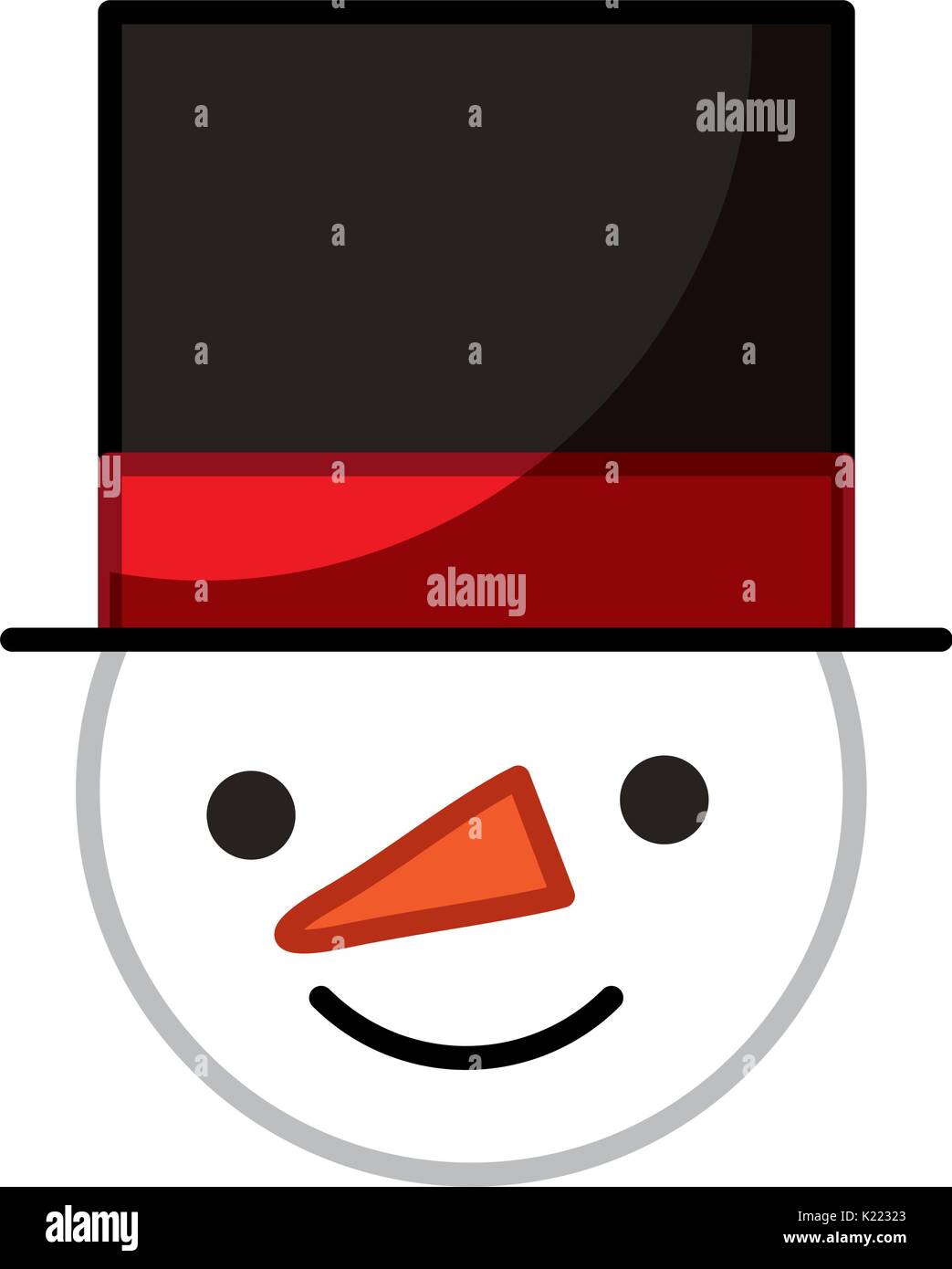 snowman head character isolated icon Stock Vector Image & Art - Alamy
