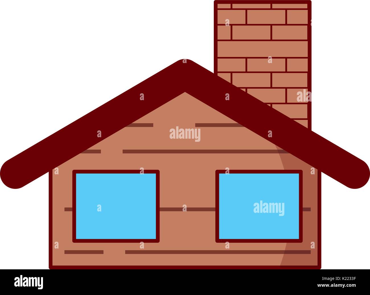 cute house with chimney Stock Vector Image & Art - Alamy