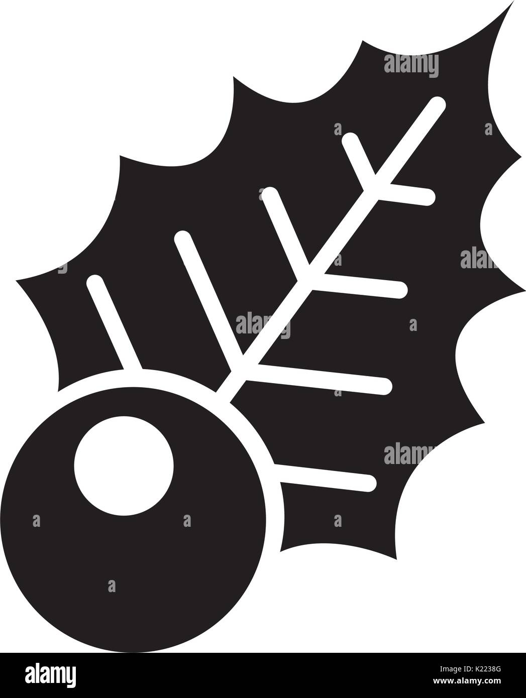 christmas decorative leaf icon Stock Vector Image & Art - Alamy