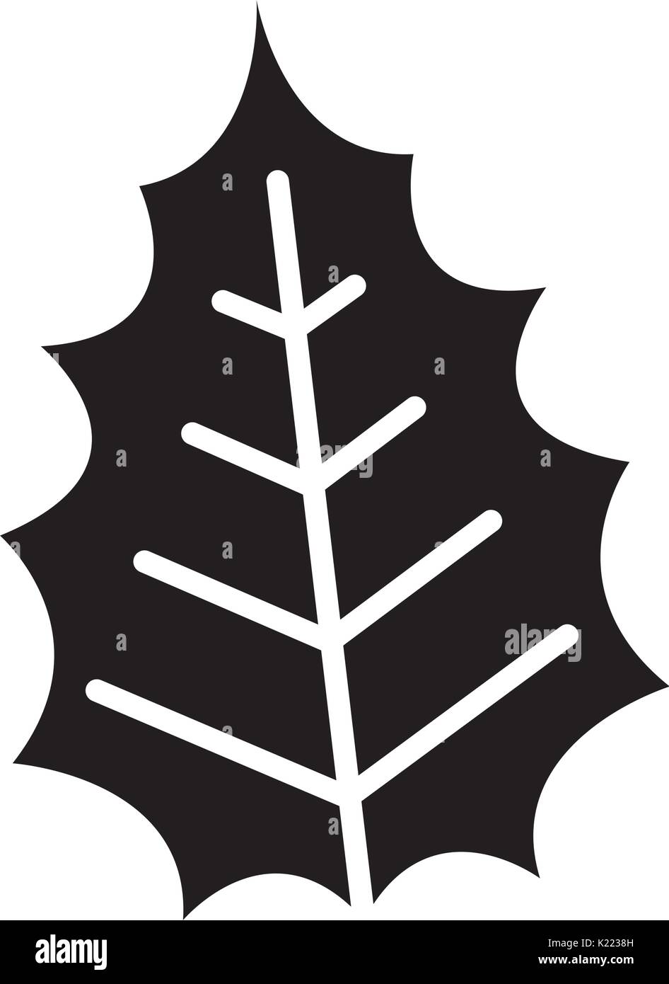 christmas decorative leaf icon Stock Vector Image & Art - Alamy