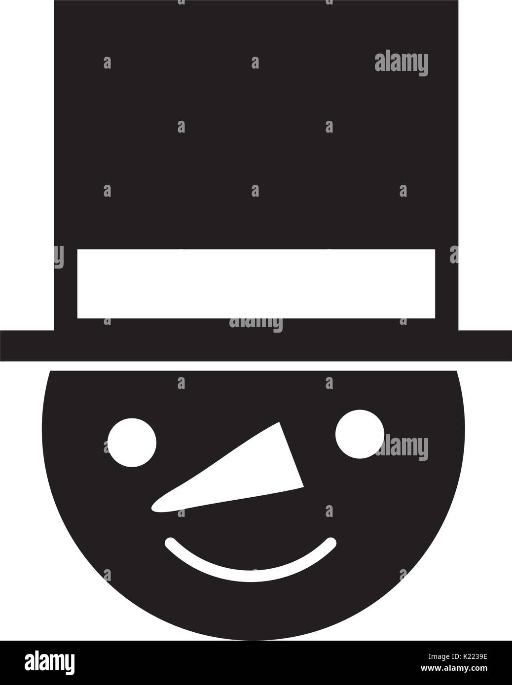 snowman head character isolated icon Stock Vector Image & Art - Alamy