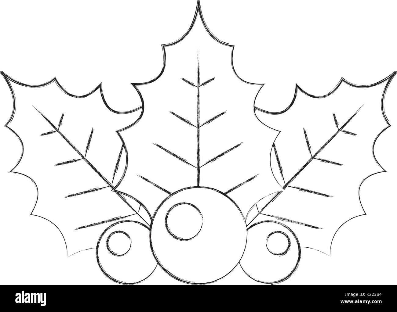 christmas decorative leaf icon Stock Vector Image & Art - Alamy