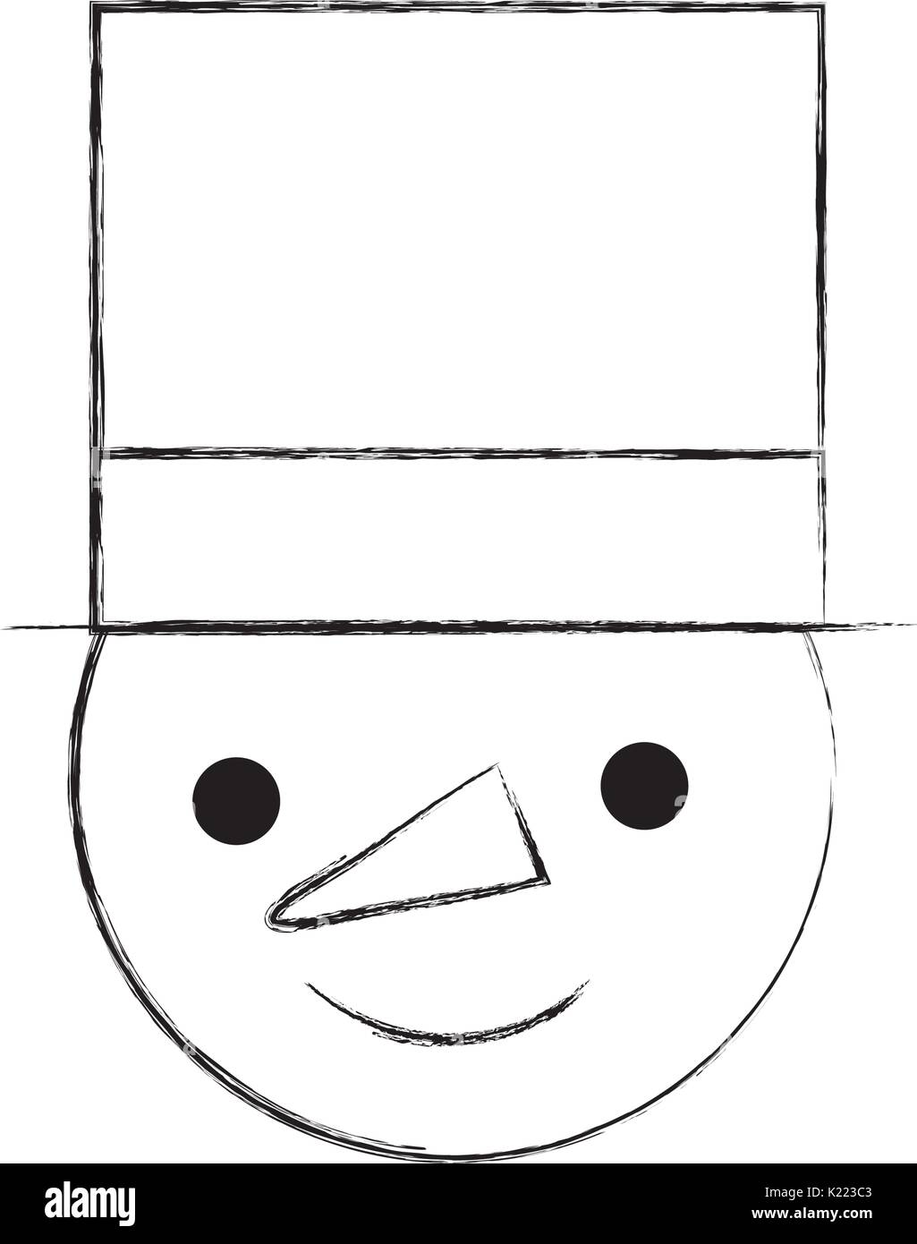snowman head character isolated icon Stock Vector Image & Art - Alamy