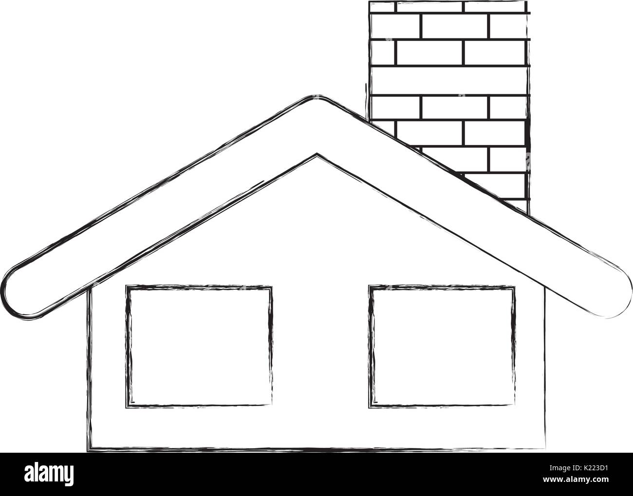 cute house with chimney Stock Vector Image & Art - Alamy