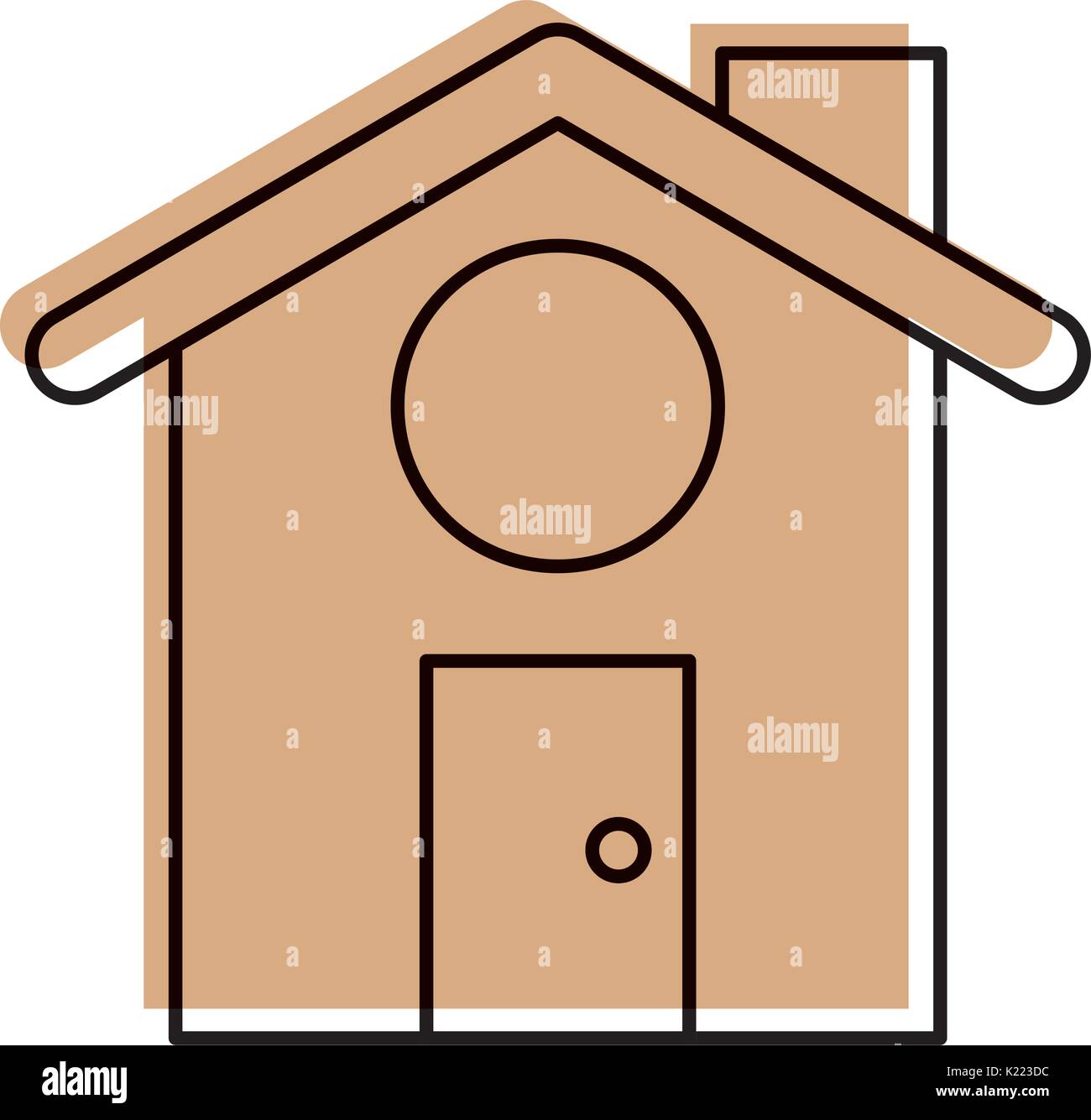 cute house with chimney Stock Vector Image & Art - Alamy