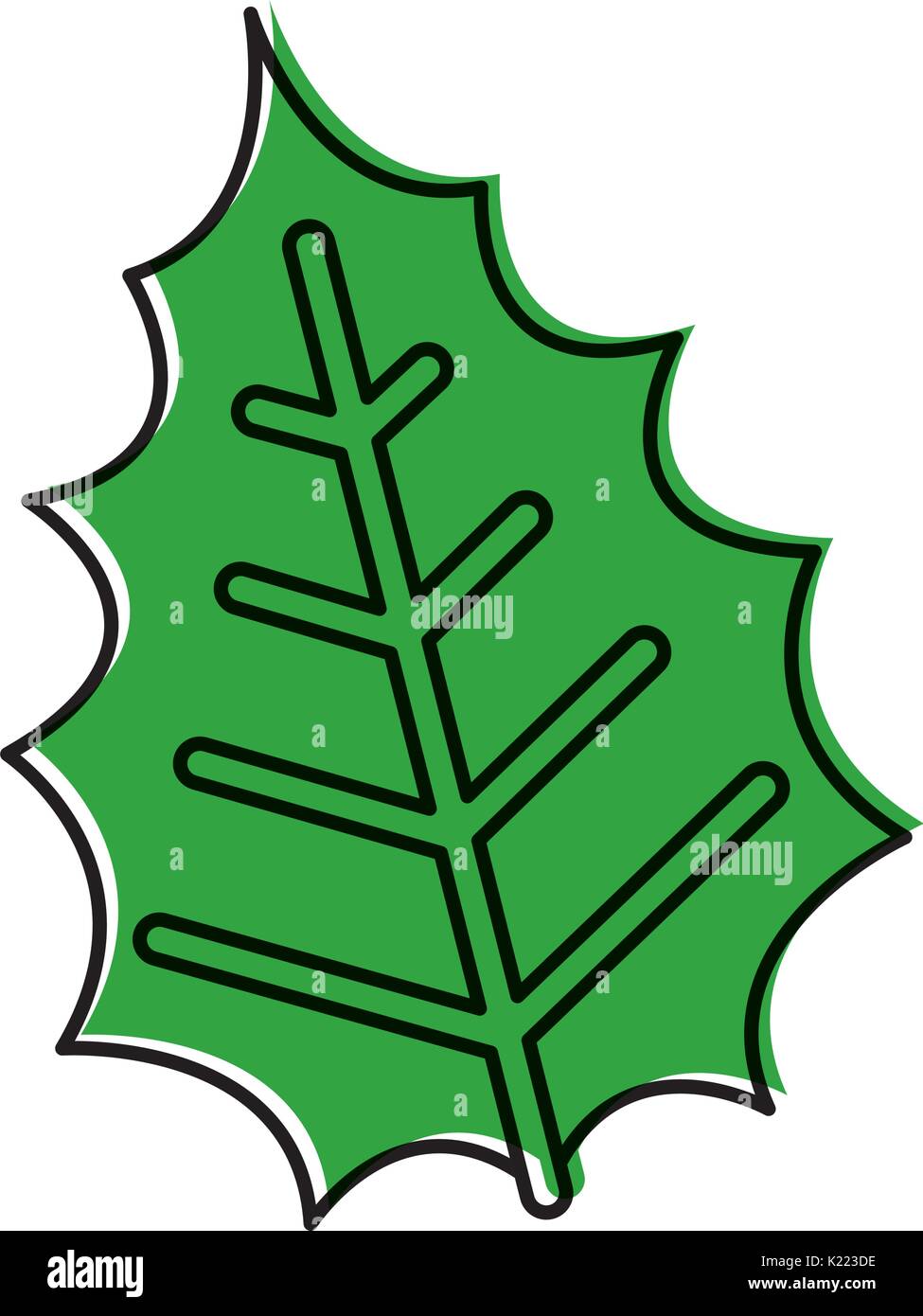 christmas decorative leaf icon Stock Vector Image & Art - Alamy