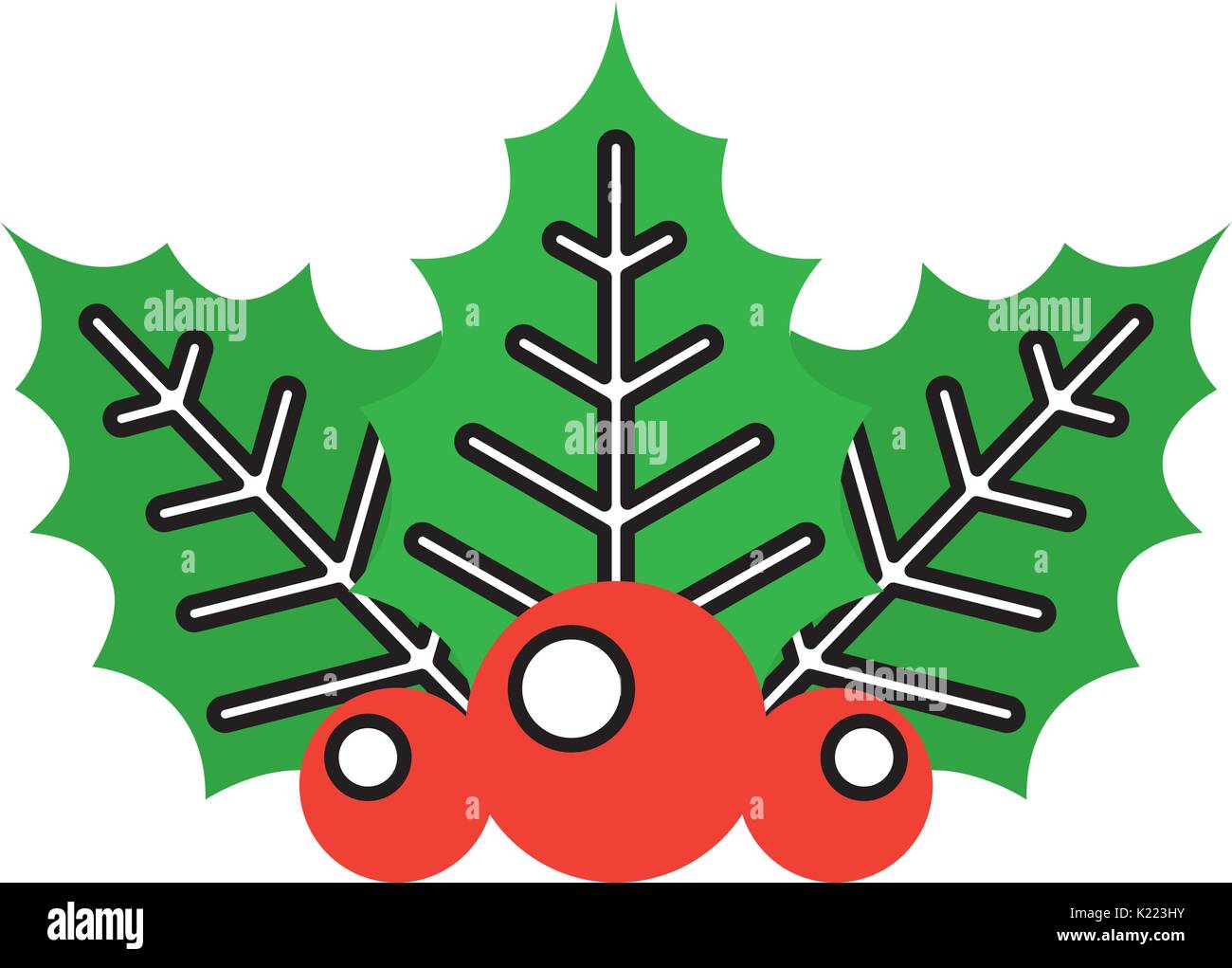 christmas decorative leaf icon Stock Vector Image & Art - Alamy