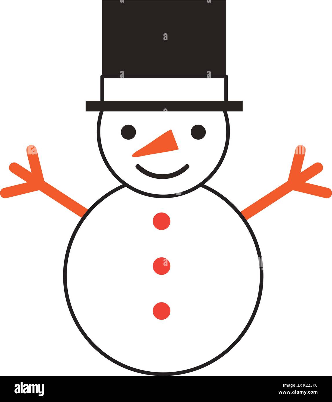 snowman character isolated icon Stock Vector Image & Art - Alamy
