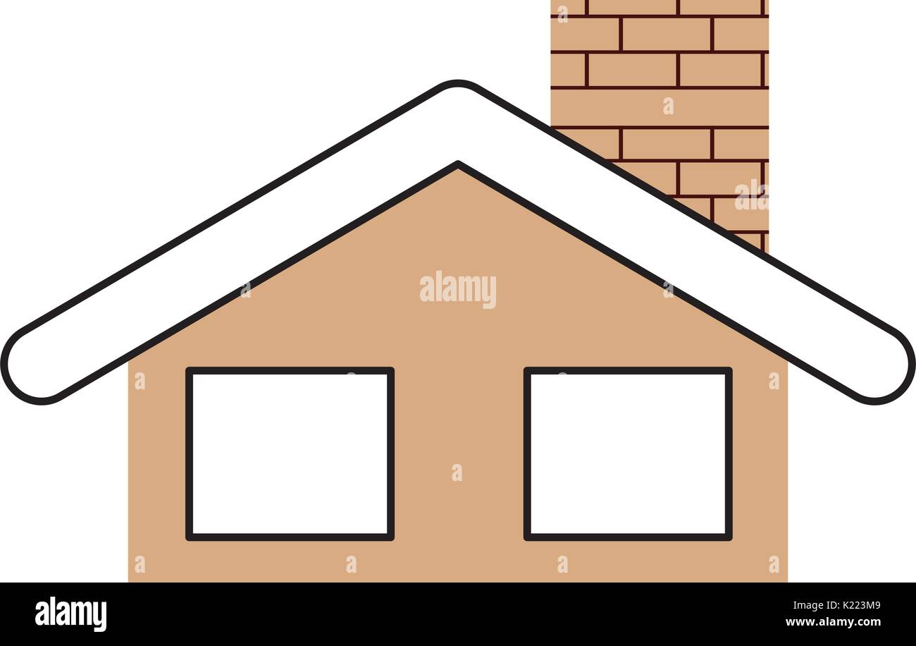 cute house with chimney Stock Vector Image & Art - Alamy