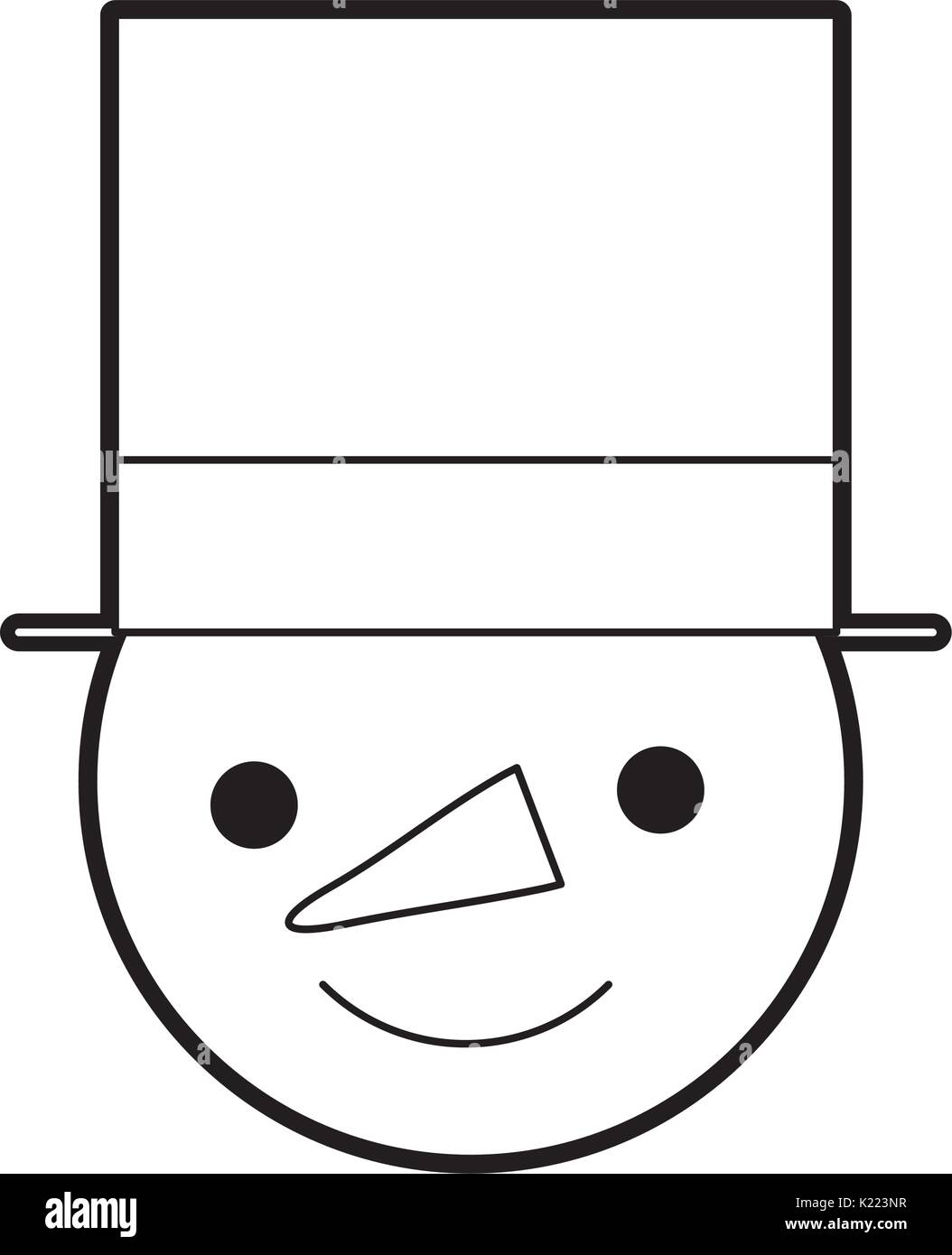 snowman head character isolated icon Stock Vector Image & Art - Alamy