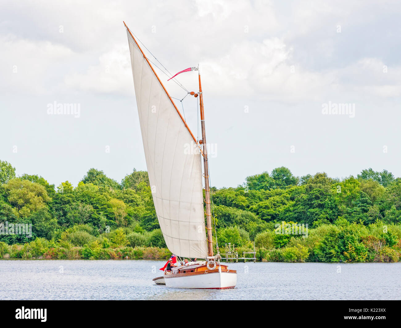 Wroxham, Norfolk - 21st August 2017: One of the last Norfolk Wherry ...