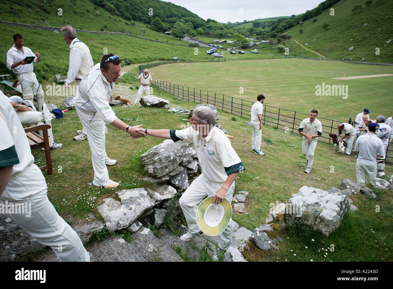 Cricket players shake hands hi-res stock photography and images - Alamy