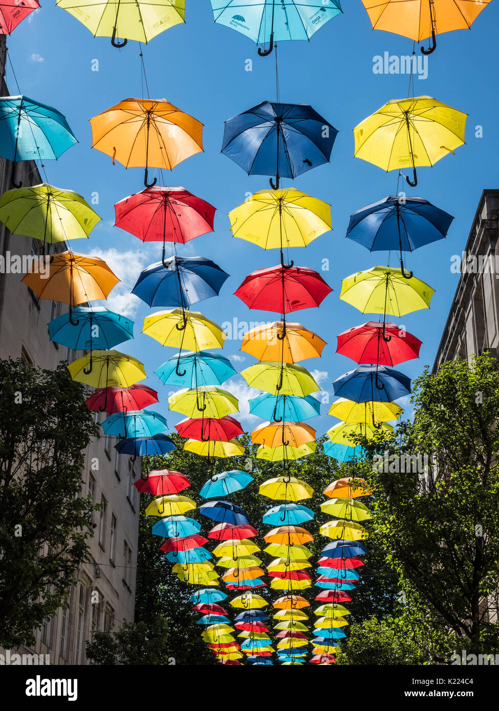 The Umbrella Project, Church Alley, Liverpool, England, UK Stock Photo ...