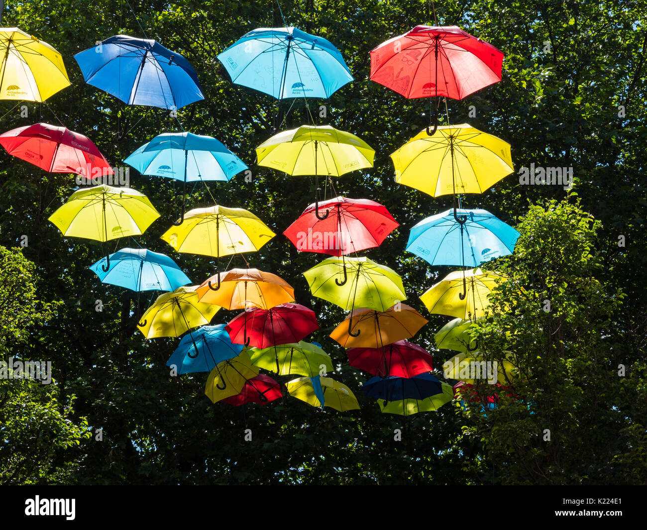 The Umbrella Project, Church Alley, Liverpool, England, UK Stock Photo ...