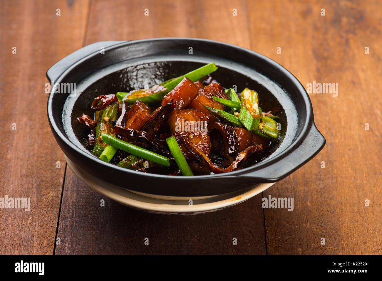 dry chilli ba kut teh , malaysian pork stew Stock Photo - Alamy