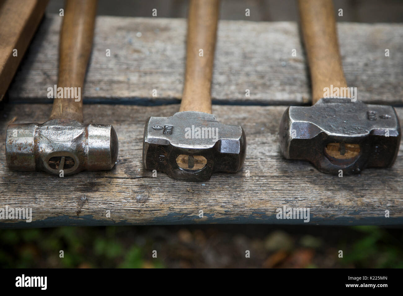 Blacksmith hammers at The Hopper-Goetschius house in Upper Saddle River ...