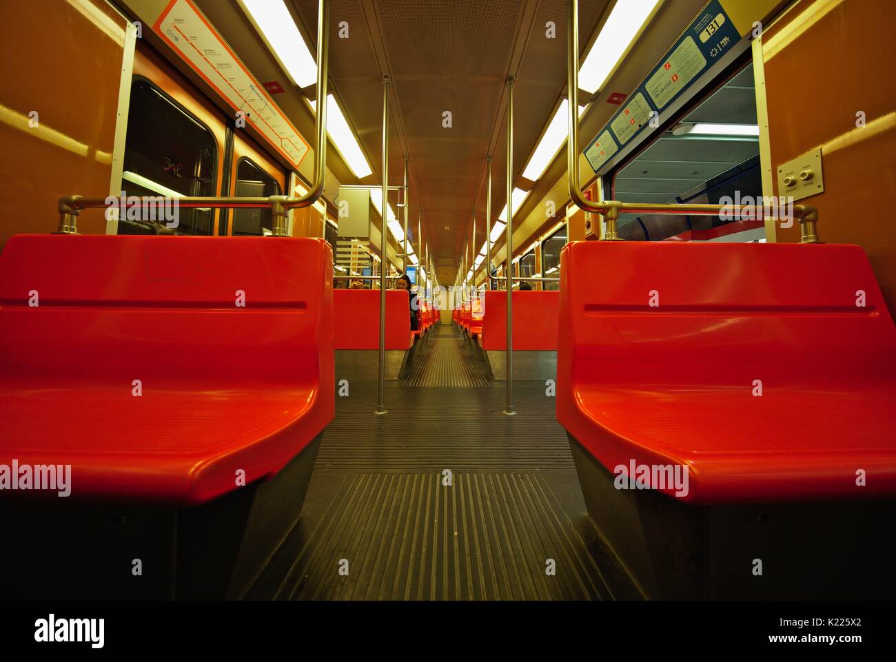 Inside Helsinki metro Stock Photo - Alamy