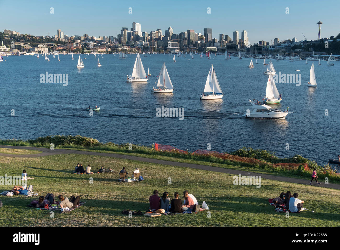 Duck Dodge sailboat race on Lake Union, Seattle, Washington, United ...