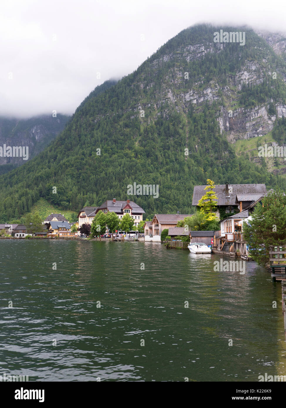 Hallstatt landscape, Salzburg. Mountain lake, Alpine massif, beautiful ...