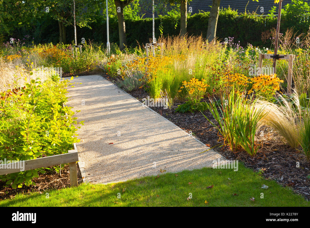 Landscaping around housing association buildings in Scunthorpe, North ...