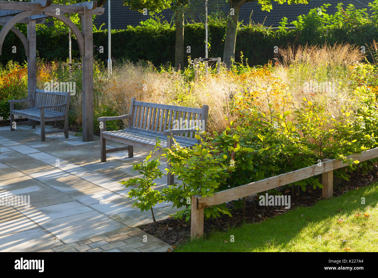 Landscaping around housing association buildings in Scunthorpe, North ...
