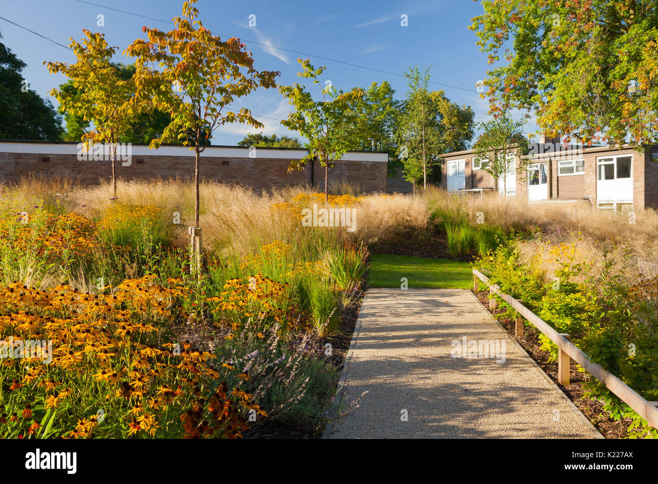 Landscaping around housing association buildings in Scunthorpe, North ...