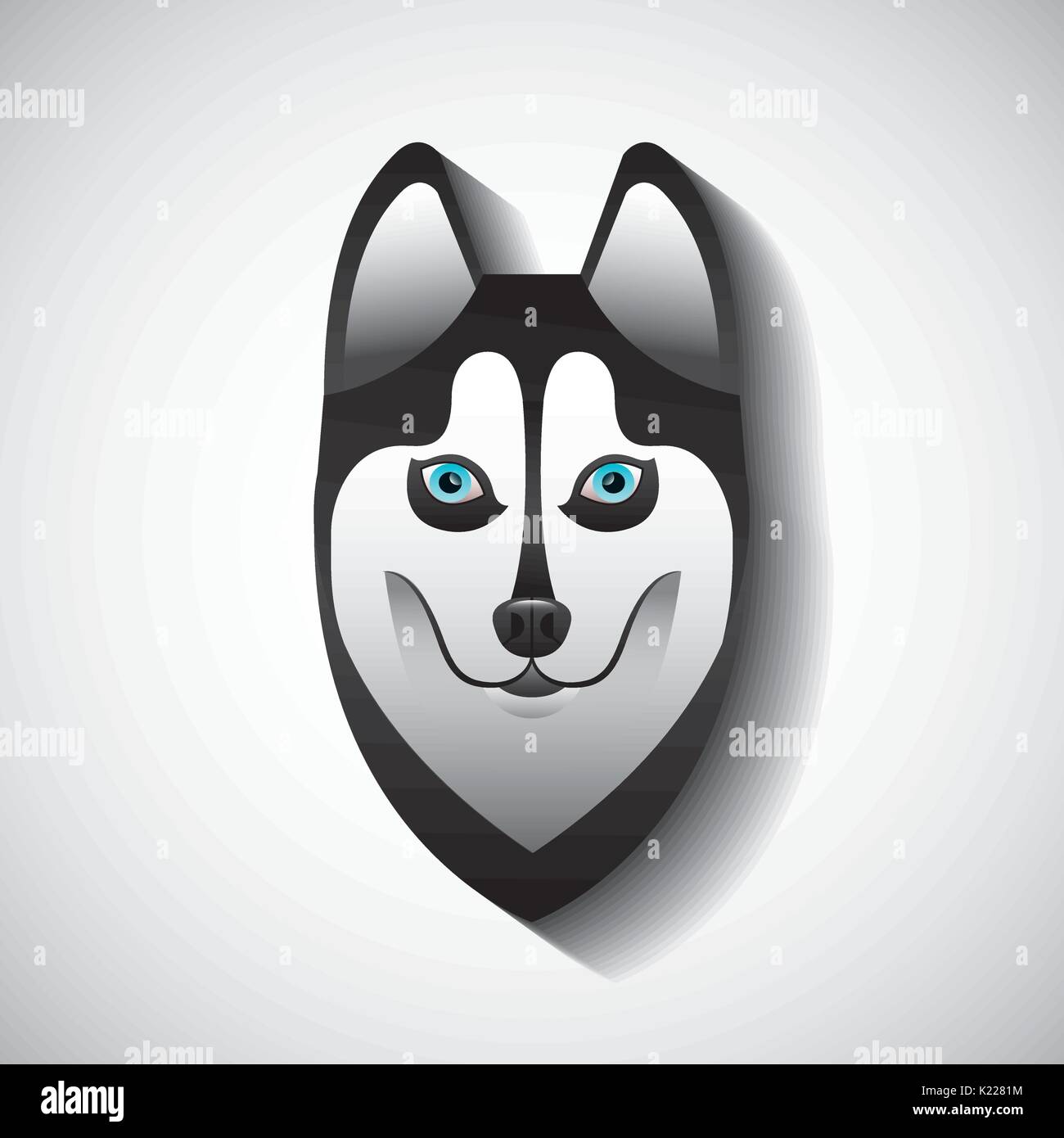 siberian wolf design Stock Vector Image & Art - Alamy