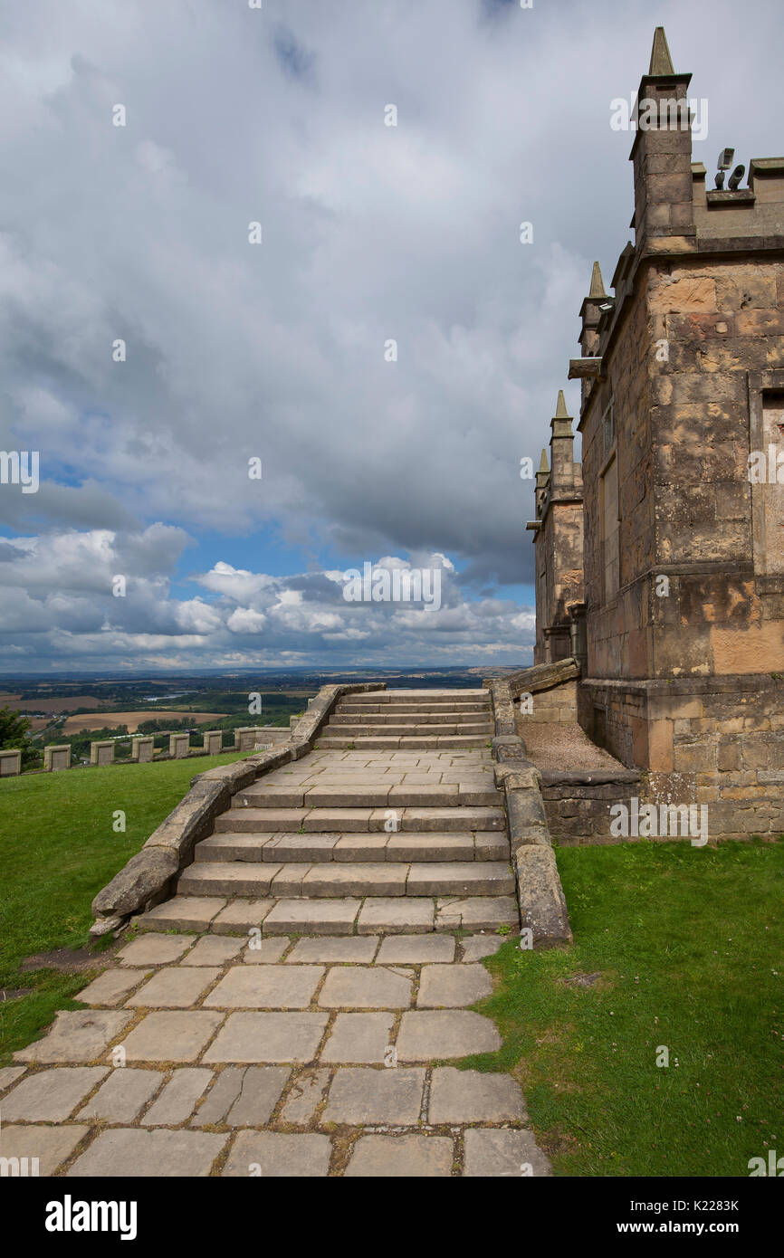 Stone path and steps leading to The Little Castle, Bolsover Castle in ...