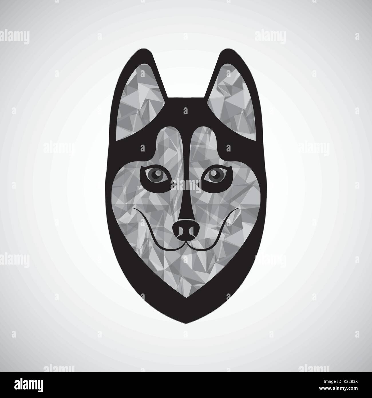 siberian wolf design Stock Vector Image & Art - Alamy