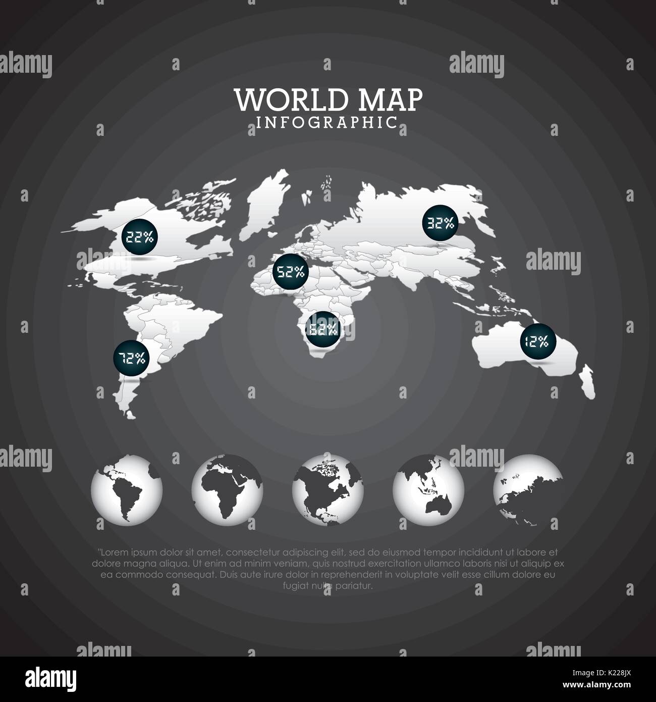 Infographic map markers hi-res stock photography and images - Alamy