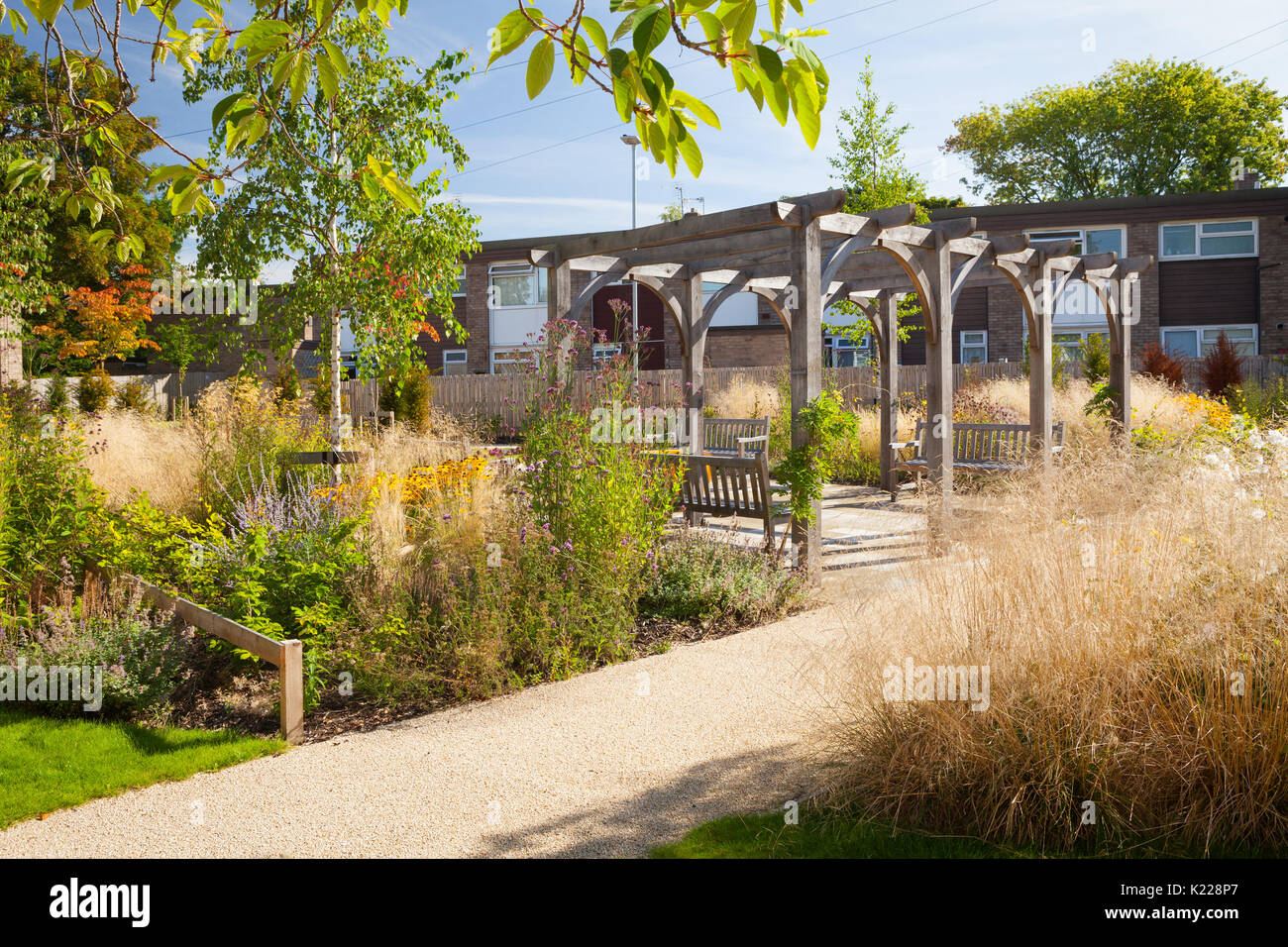 Landscaping around housing association buildings in Scunthorpe, North ...