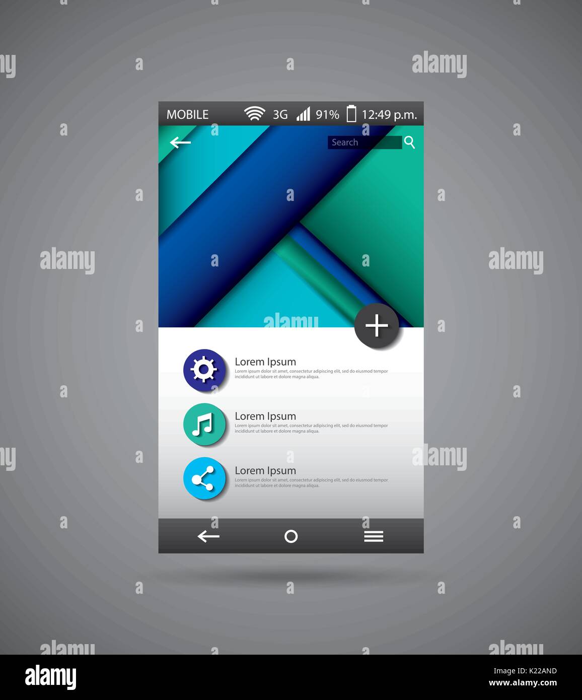 mobile template design Stock Vector Image & Art - Alamy