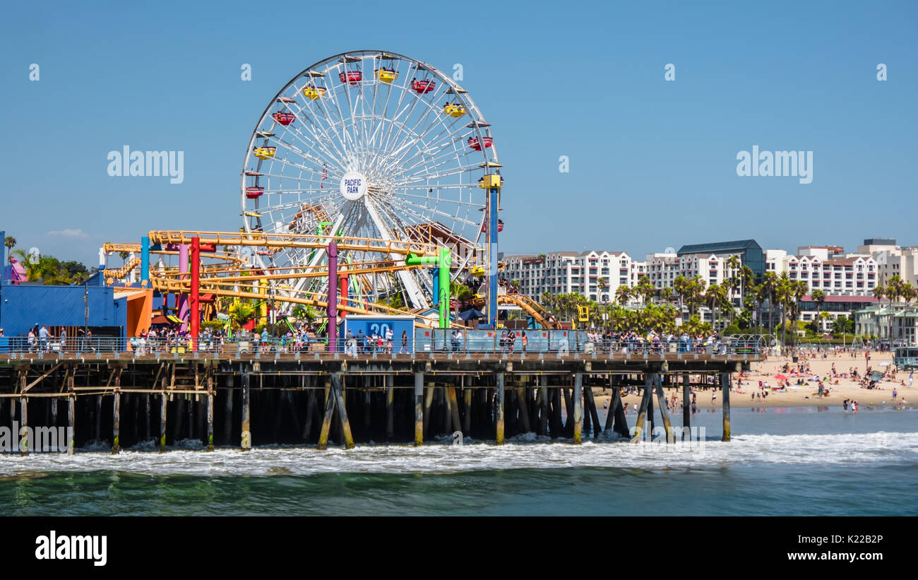 Santa Monica Pier Stock Photo - Alamy