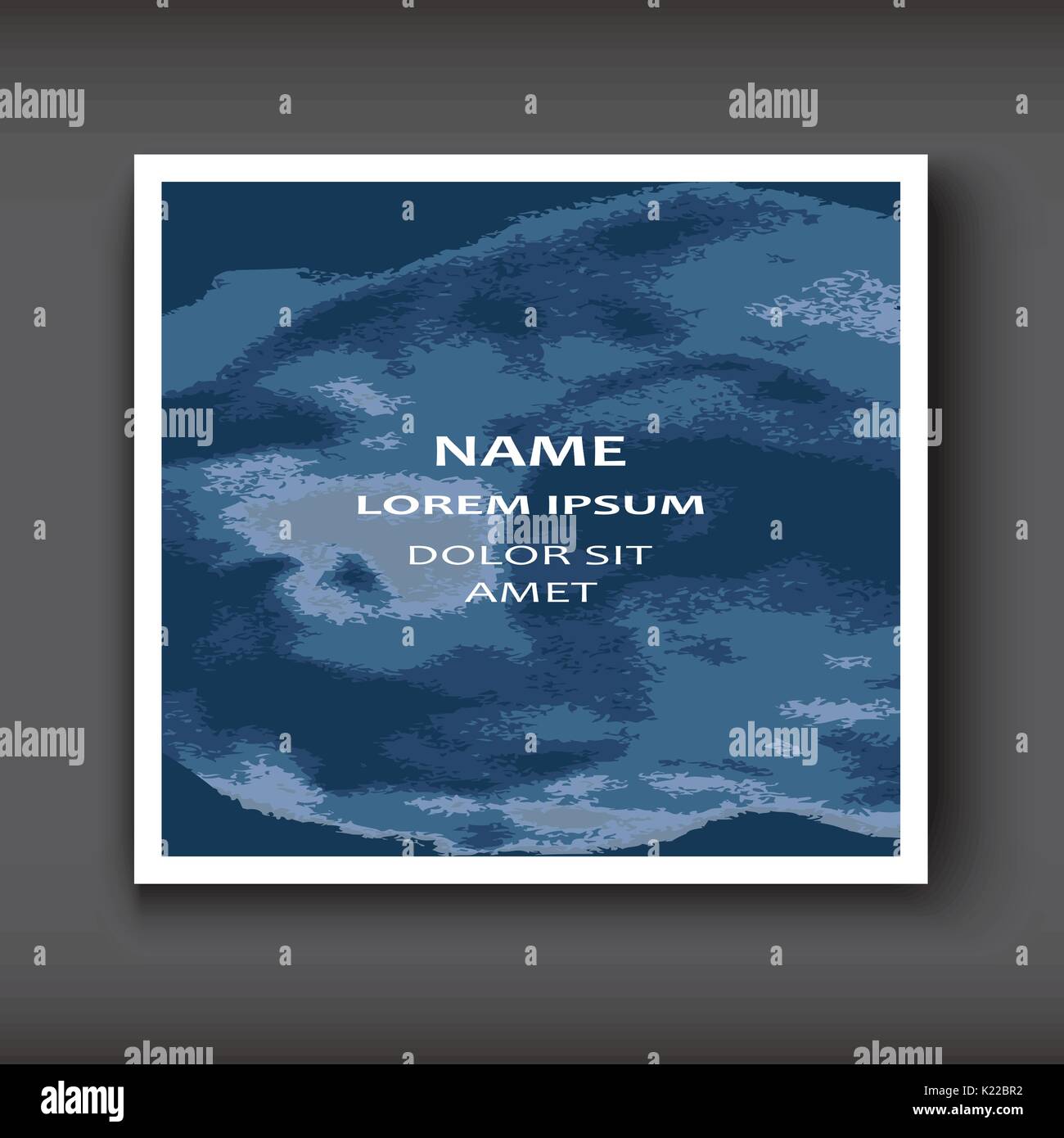 Blue Watercolor explosion shape artistic covers design. Decorative ...