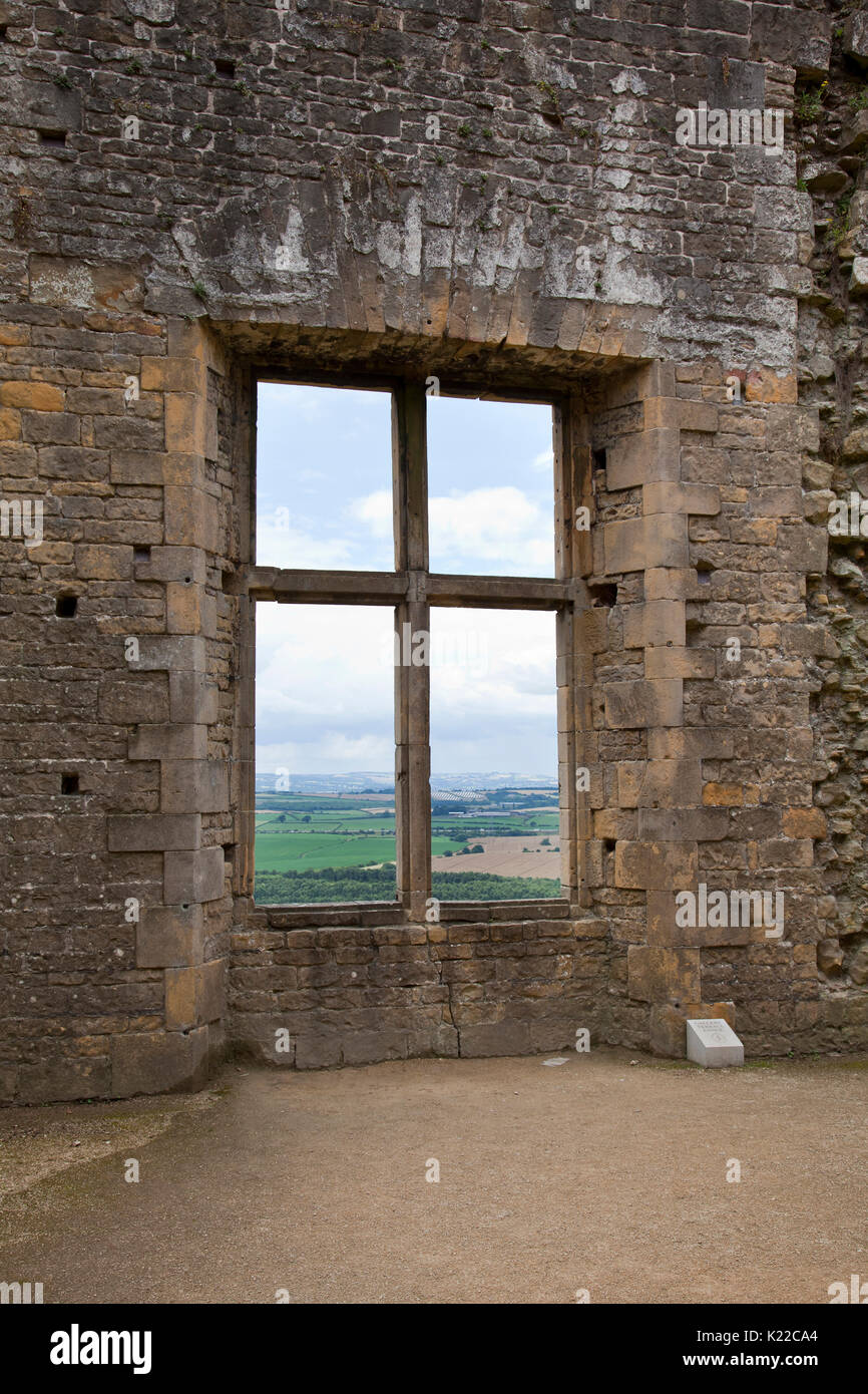 View through the ruined window of The Terrace Range (Gallery) at ...