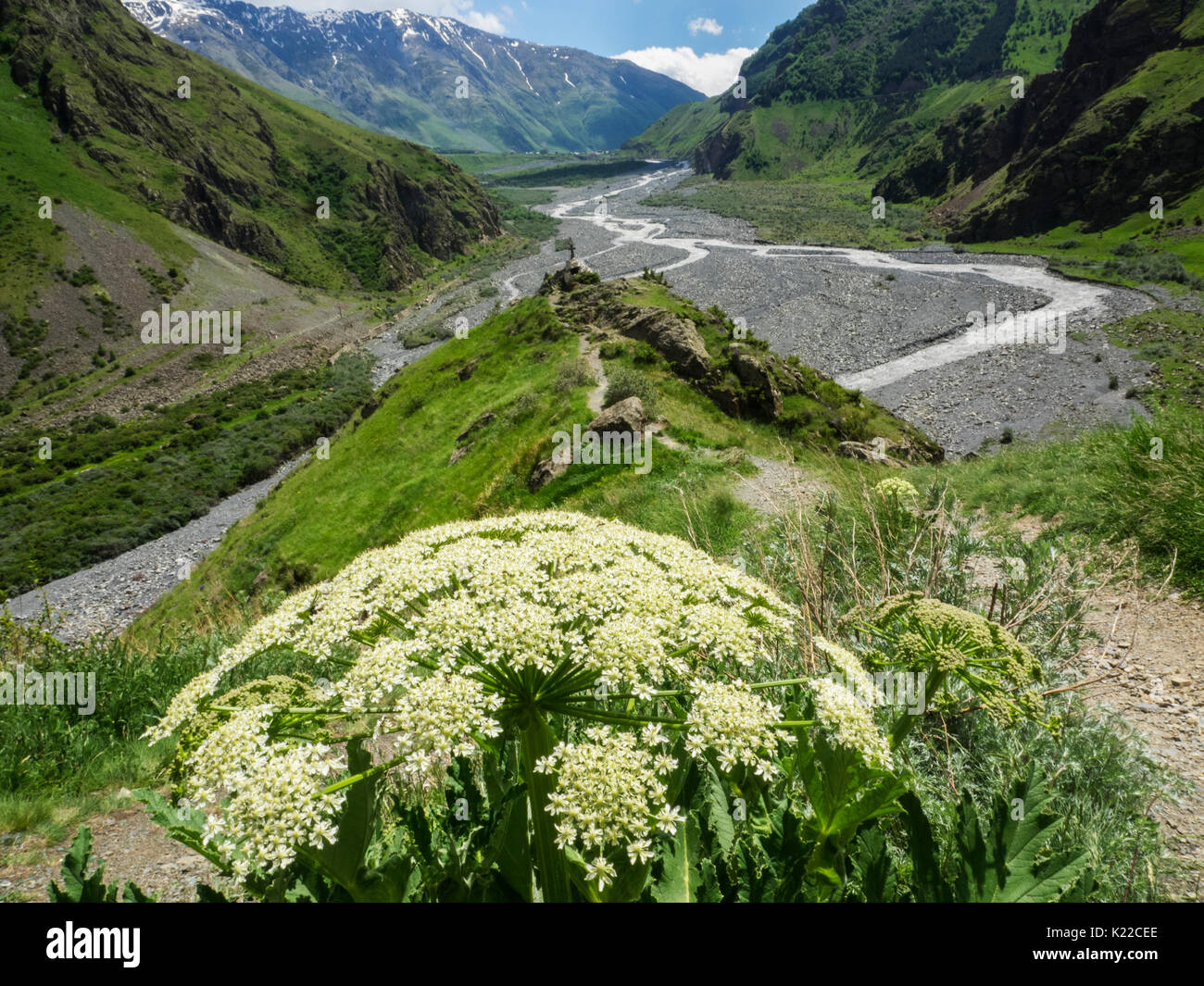 View of the the Daryal Gorge, Kazbegi District, Mtskheta-Mtianeti ...