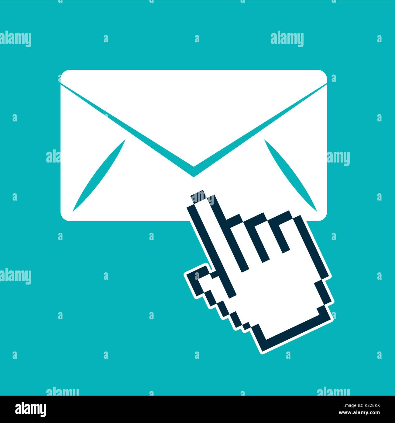 Communication envelope cursor media Stock Vector Images - Alamy