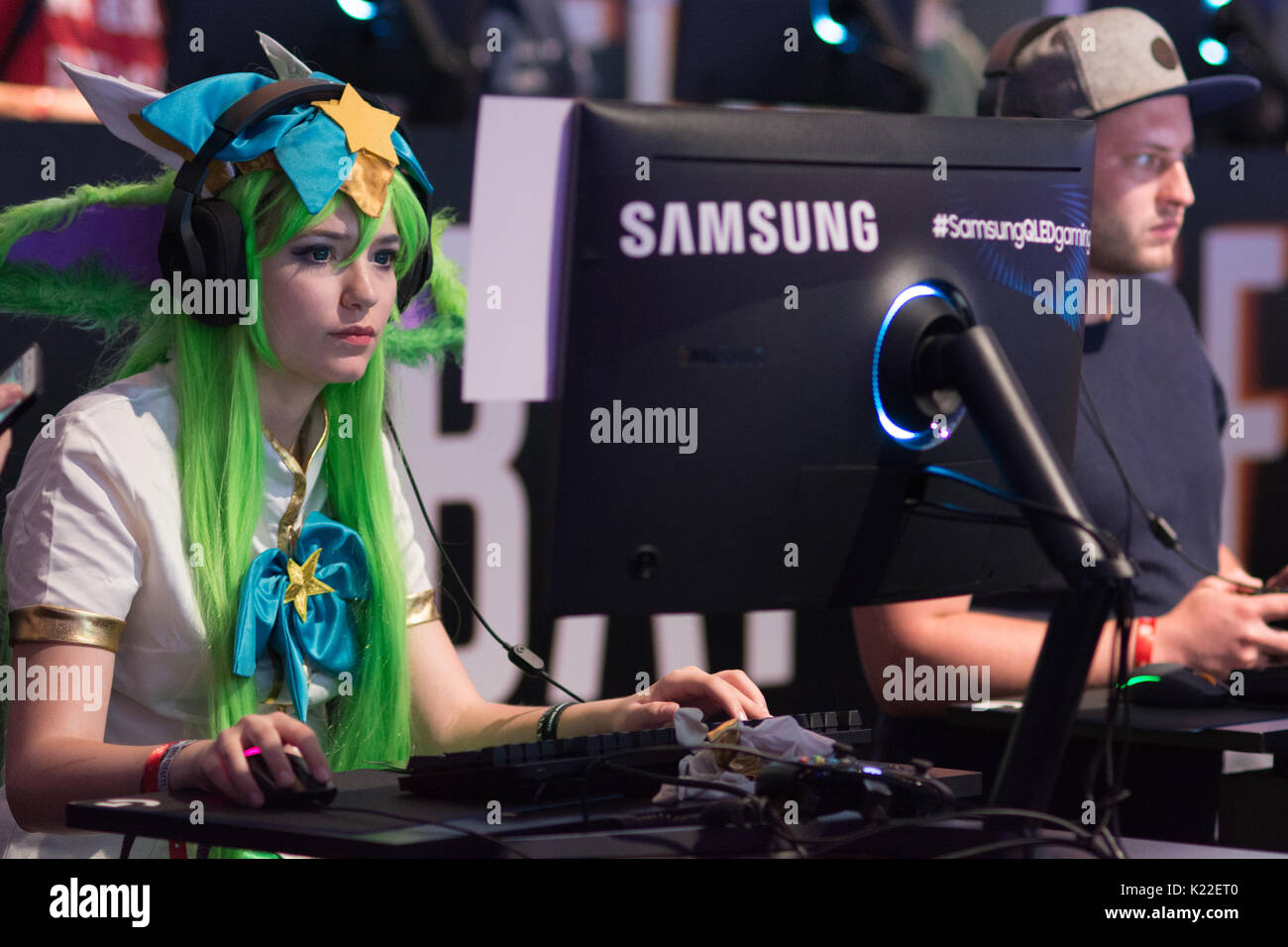 Cologne, Germany - August 24, 2017 - Young people at worlds biggest ...