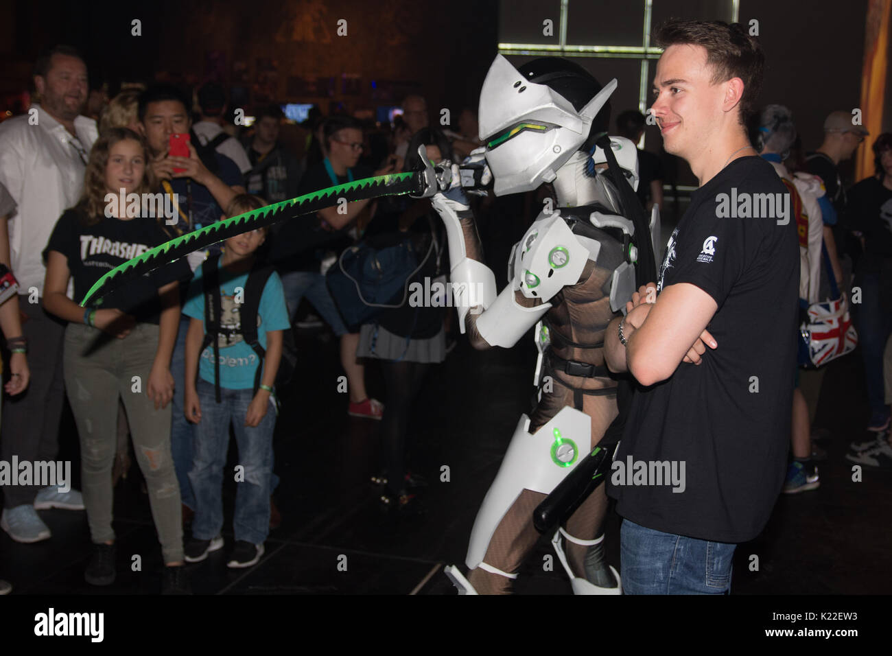 Cologne, Germany - August 24, 2017 - Young people at worlds biggest ...