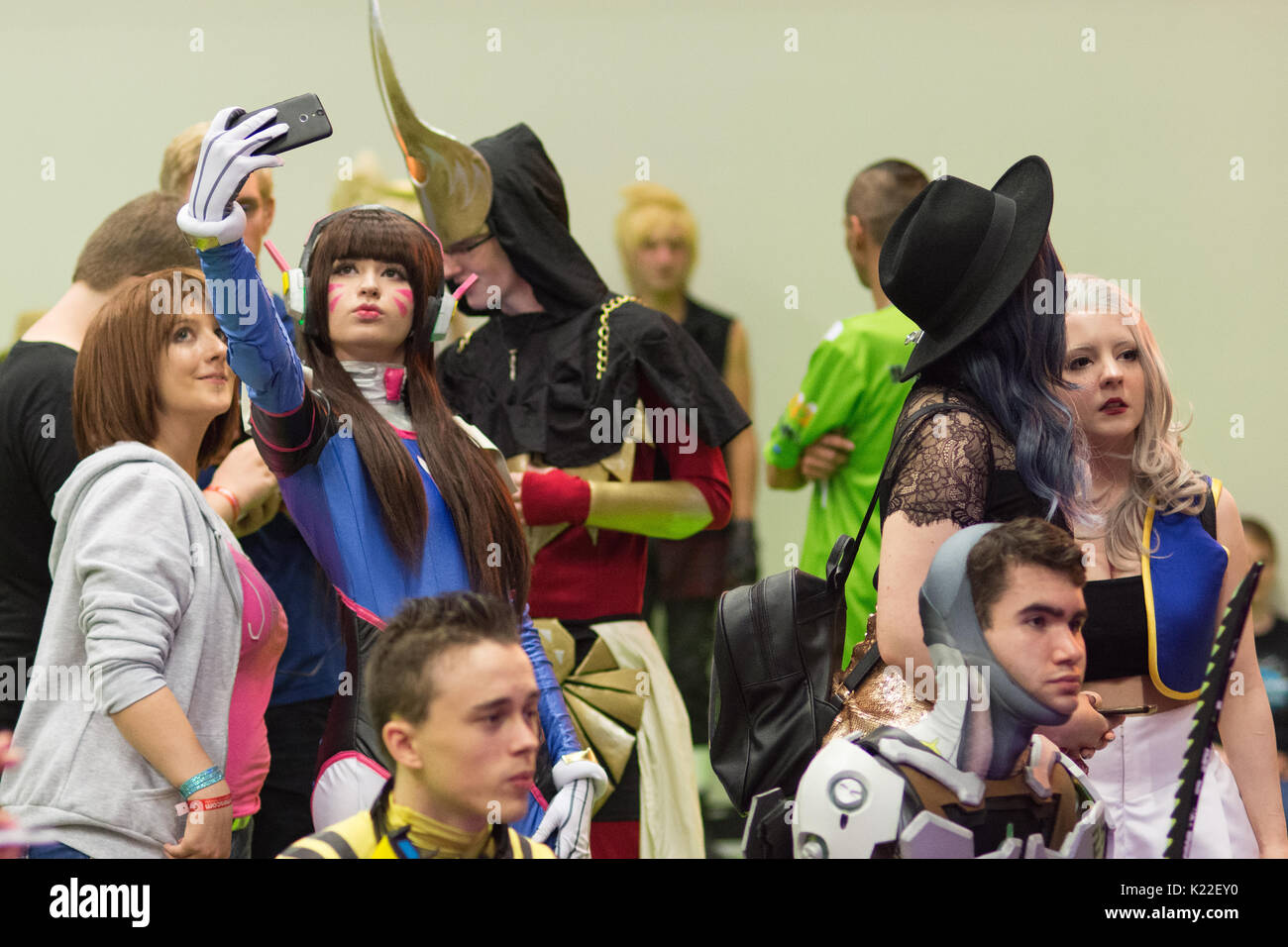 Cologne, Germany - August 24, 2017 - Young people at worlds biggest ...