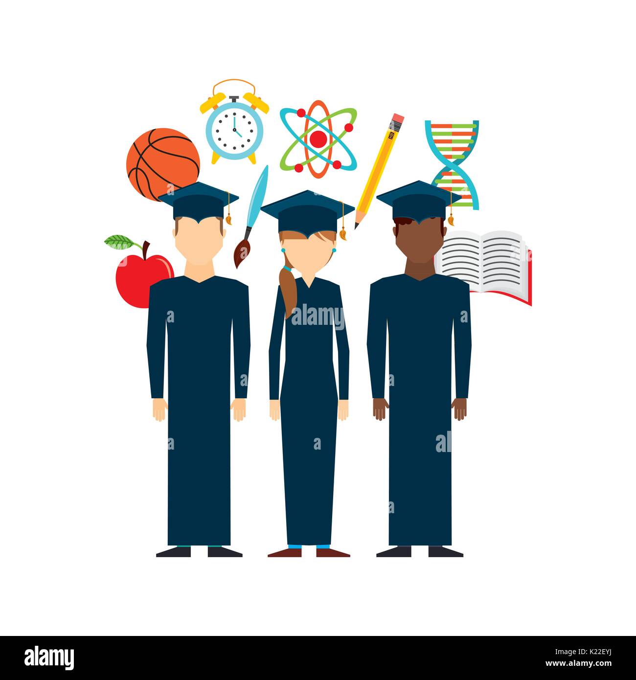 Graduation cap planet icon Cut Out Stock Images & Pictures - Alamy